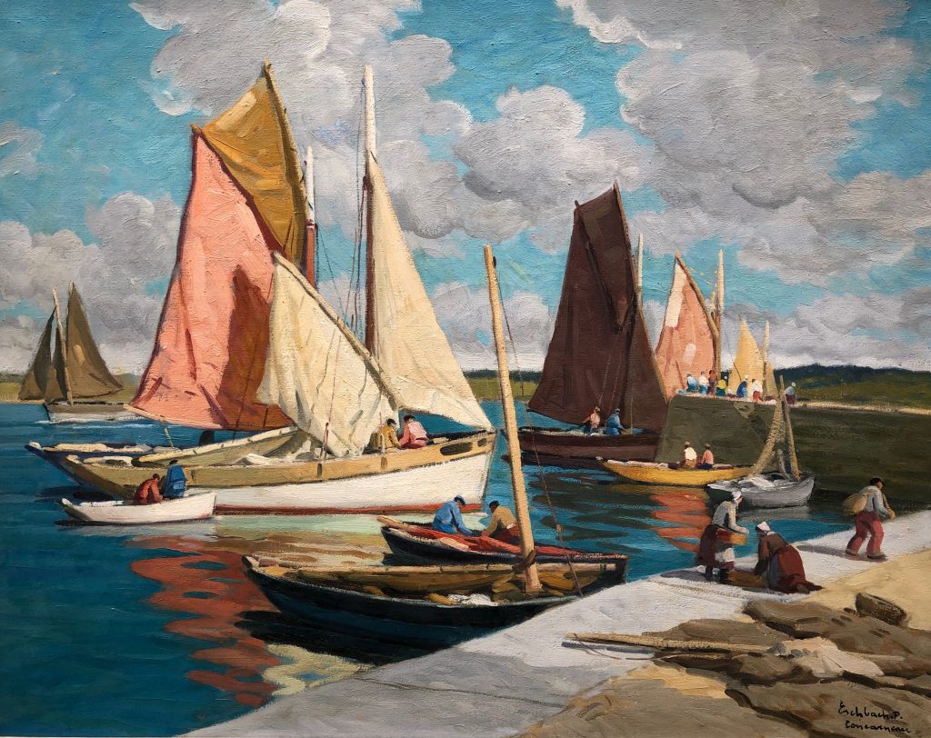 Sur les quais à Concarneau par Paul Eschbach – Bretagne | BolezArt